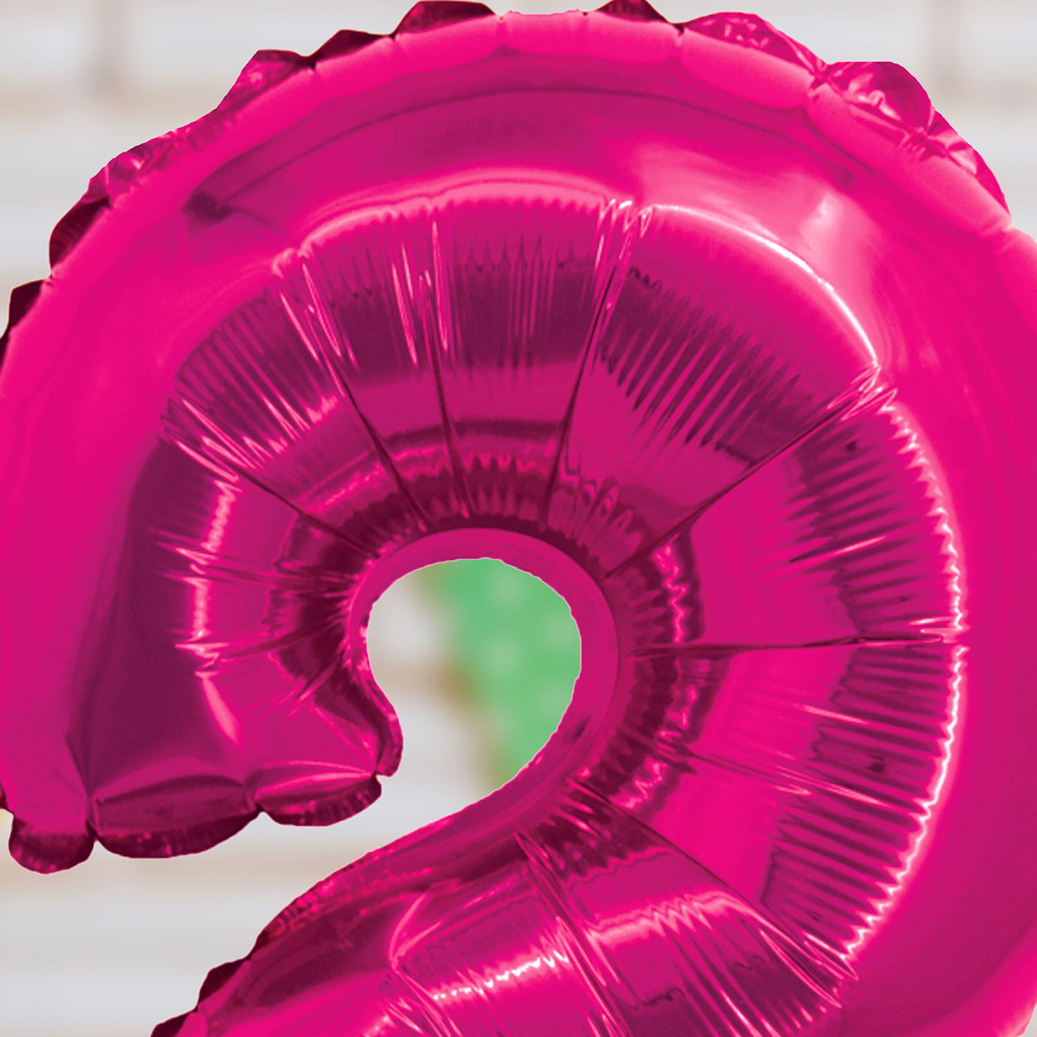 Balão Metalizado Número 2 Rosa 20cm - Preçolandia - Preçolândia