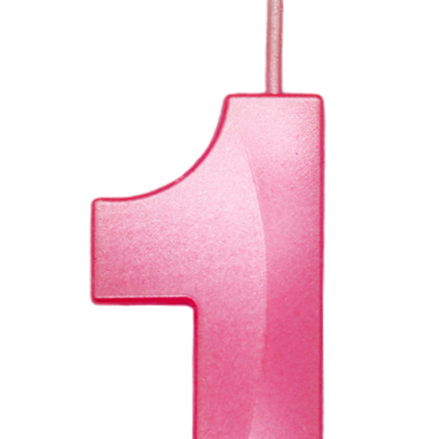 Vela de Aniversário Mini Número 1 Rosa - Preçolandia - Preçolândia