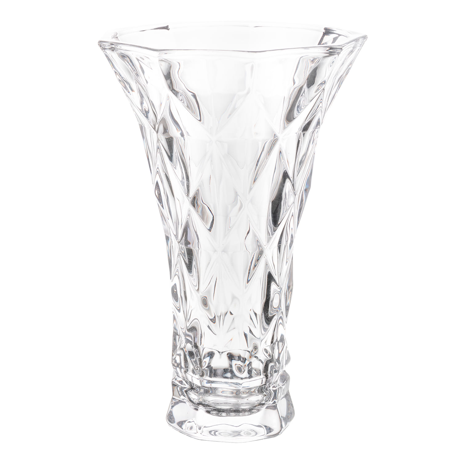 Vaso de Vidro Diamond 25cm - Preçolandia - Preçolândia
