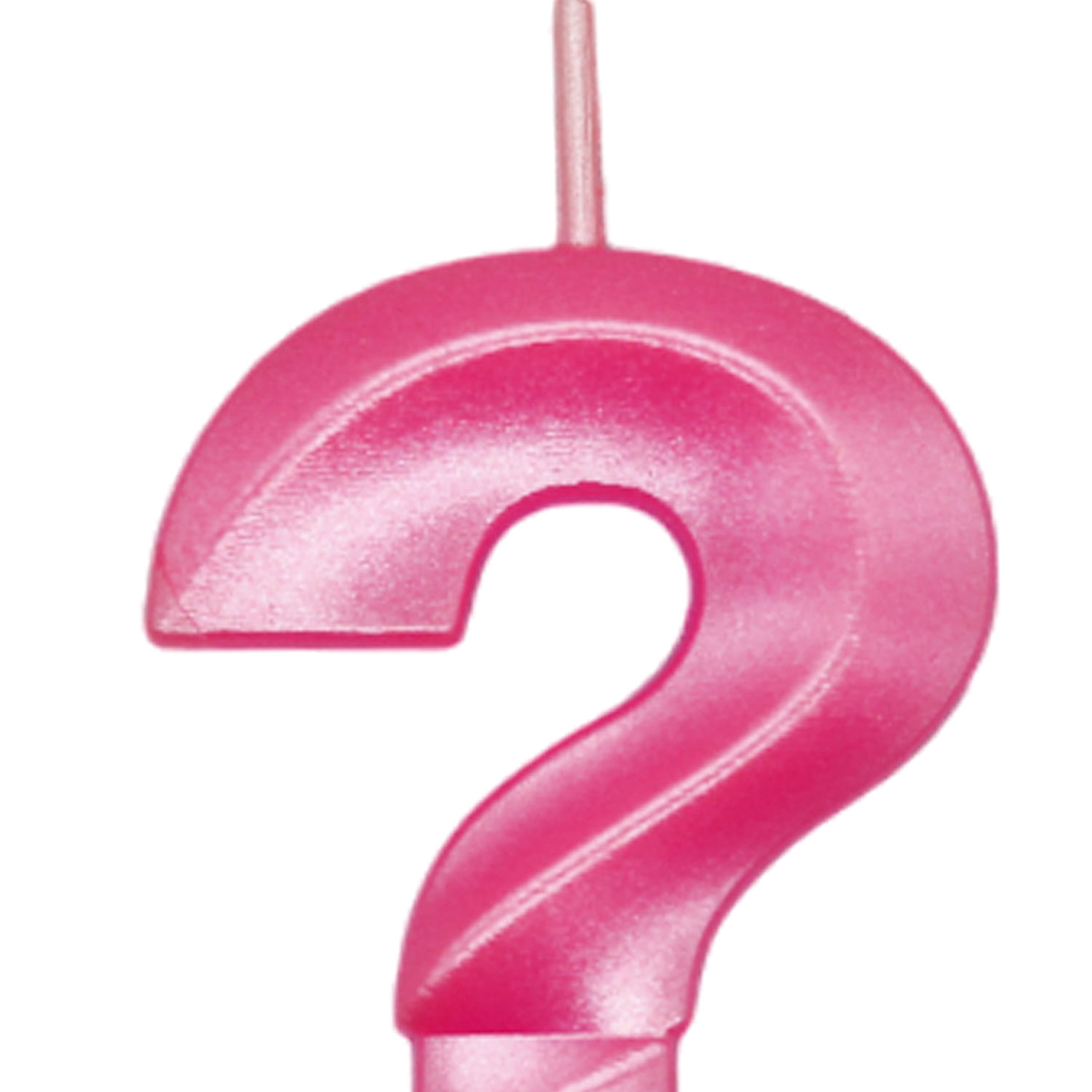 Vela de Aniversário Mini Interrogação Rosa - Preçolandia - Preçolândia