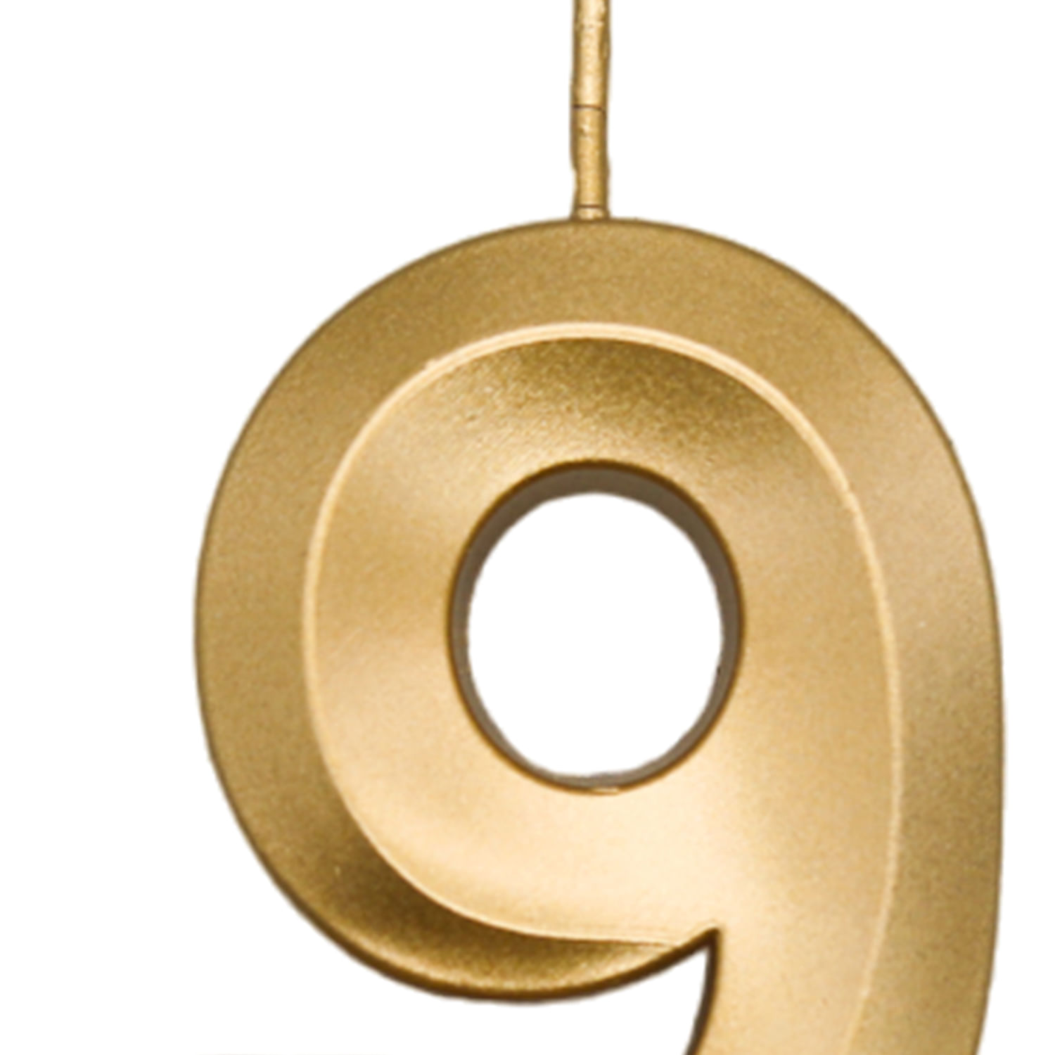 Vela de Aniversário Mini Número 9 Dourada - Preçolandia - Preçolândia